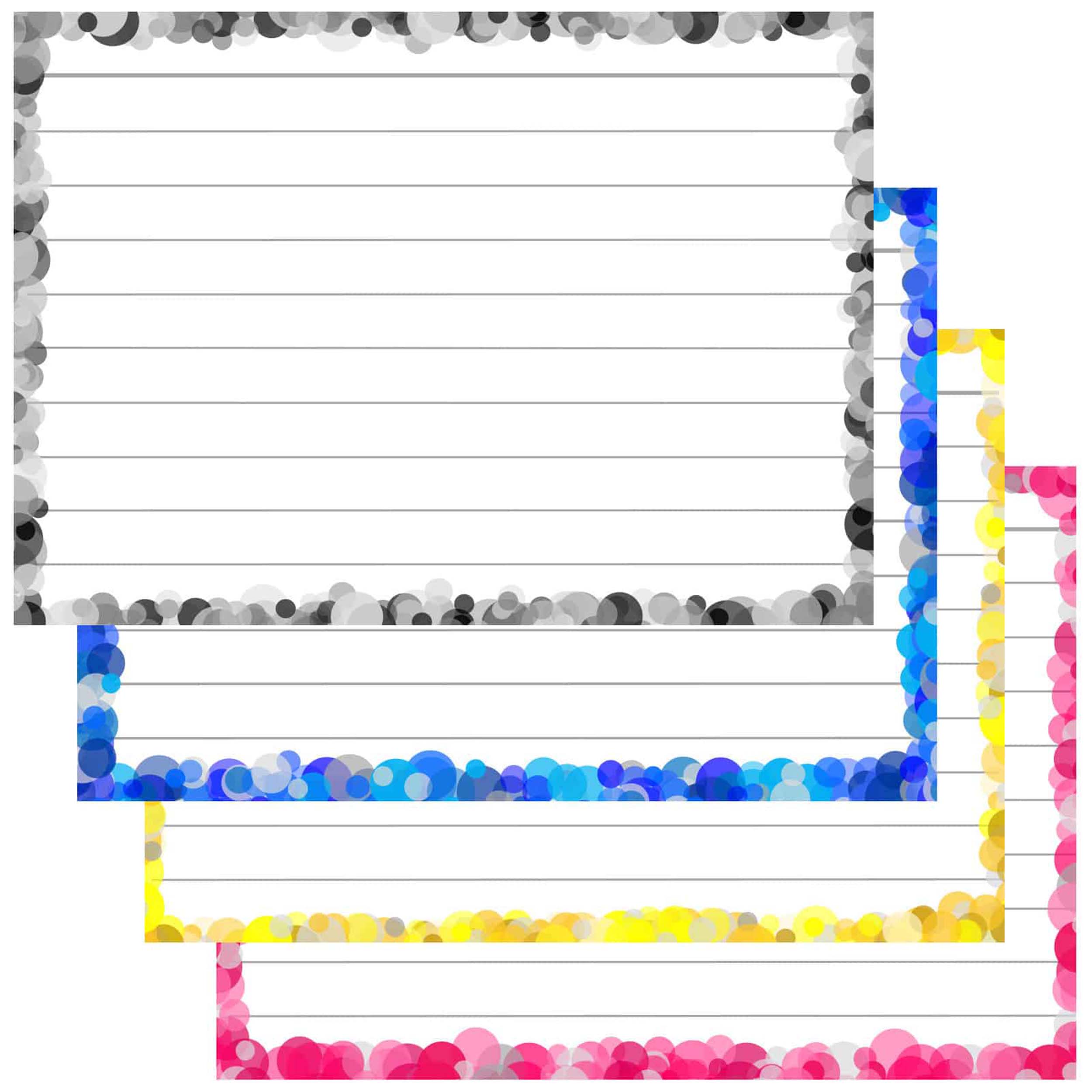 50 Flashcards Leitner A7 lignées Edition Confettis roses - Confetti Campus