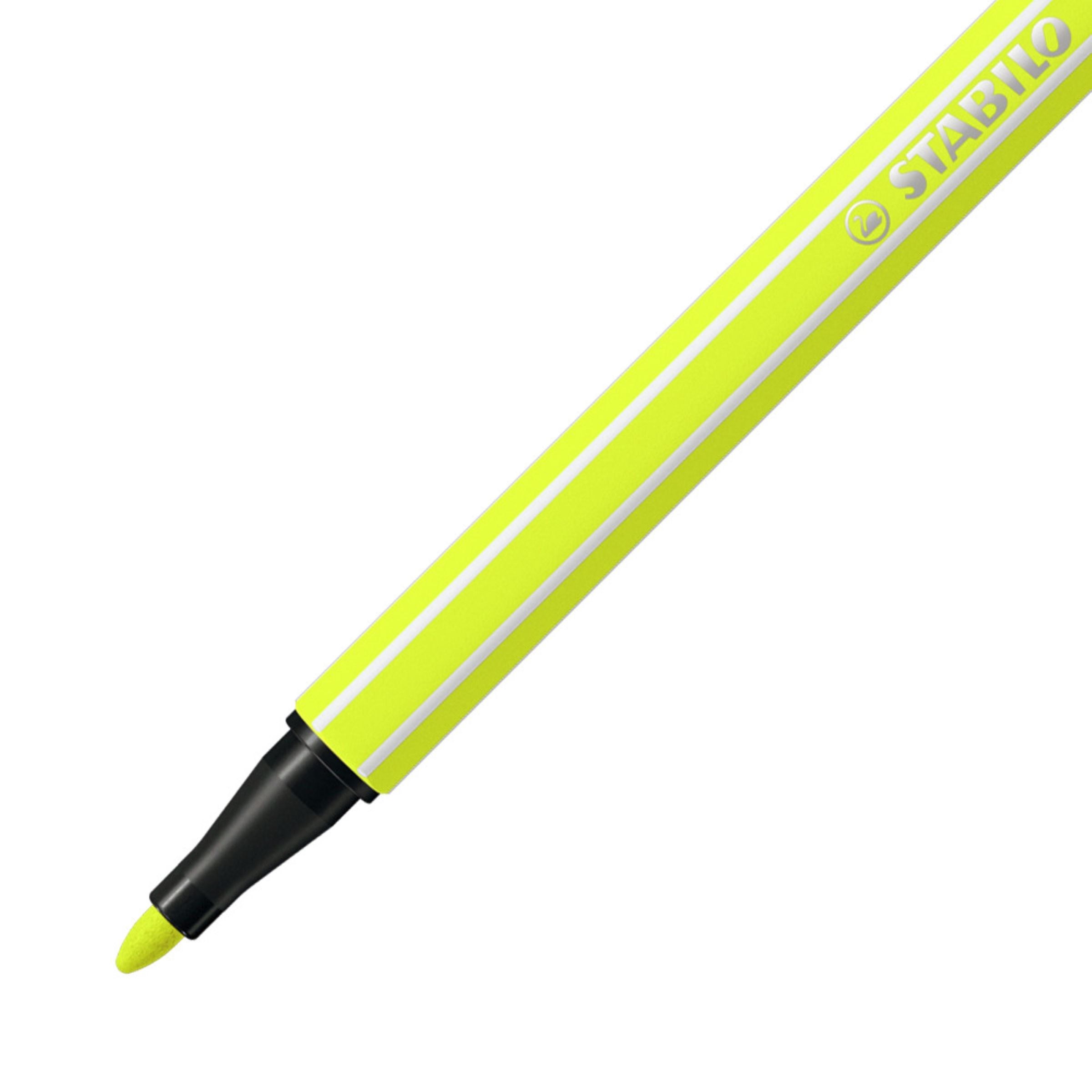 STABILO Pen 68 Feutre de dessin Jaune fluo 68/024 - Confetti Campus