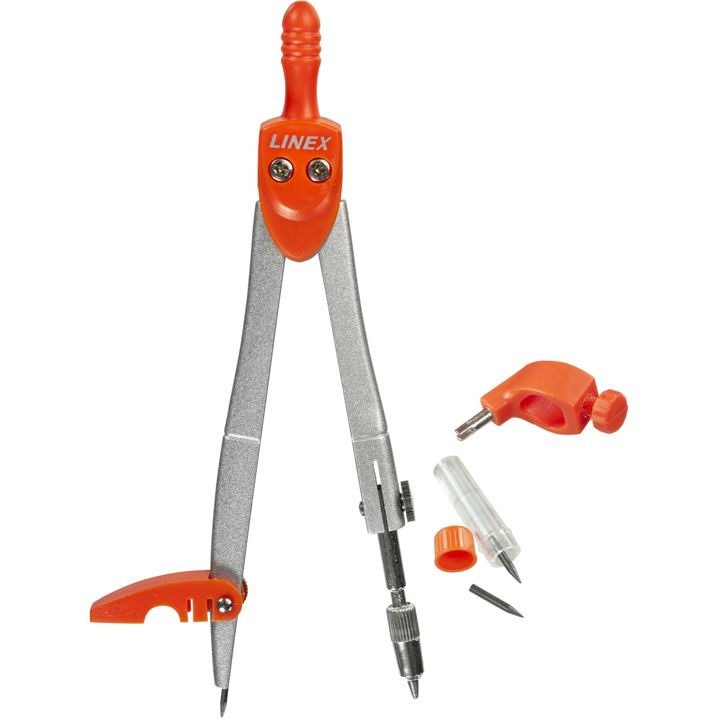 LINEX Compas scolaire Ø15cm 3 mines intégrées et adaptateur porte ...