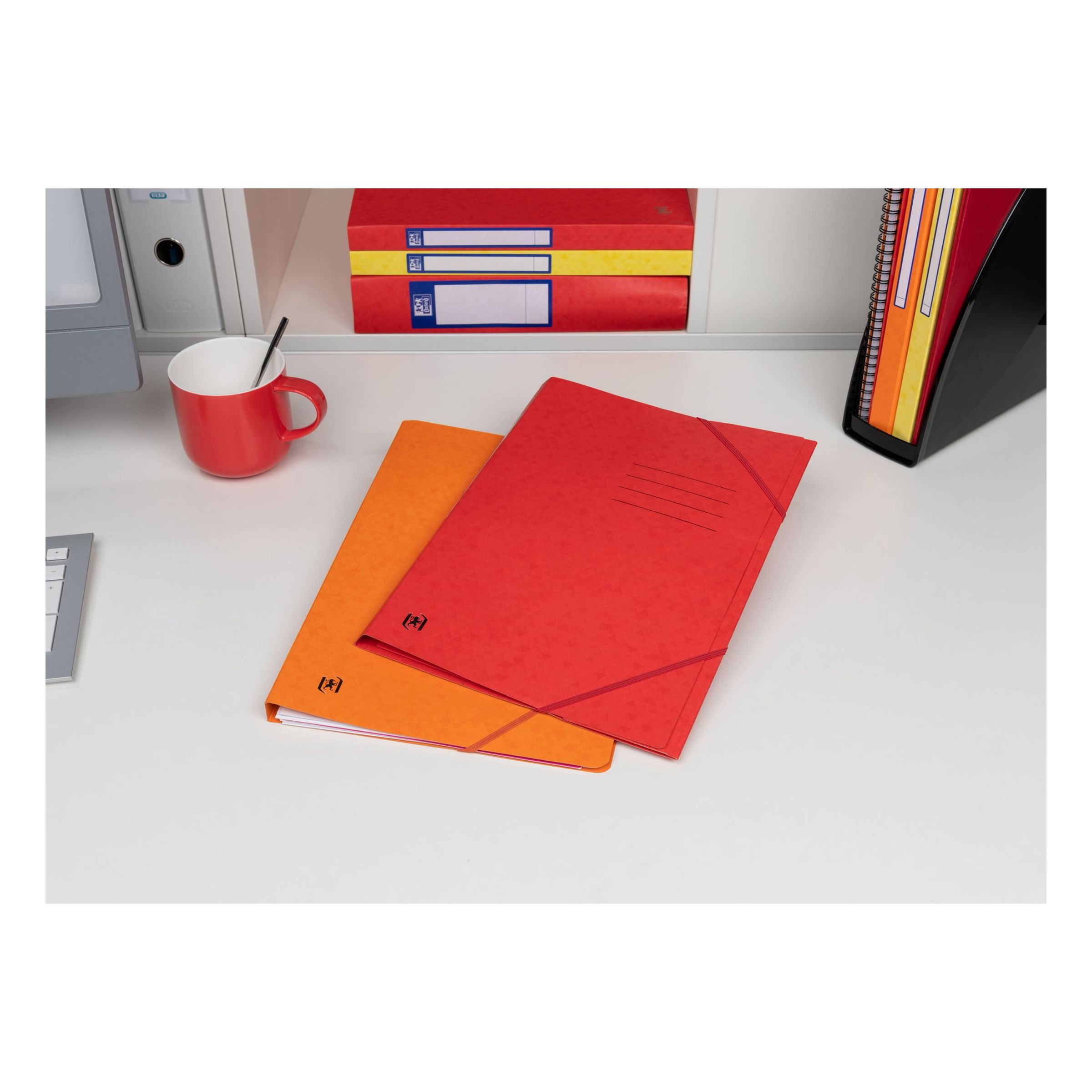 OXFORD TOP FILE+ Chemise à élastique A4 Rouge