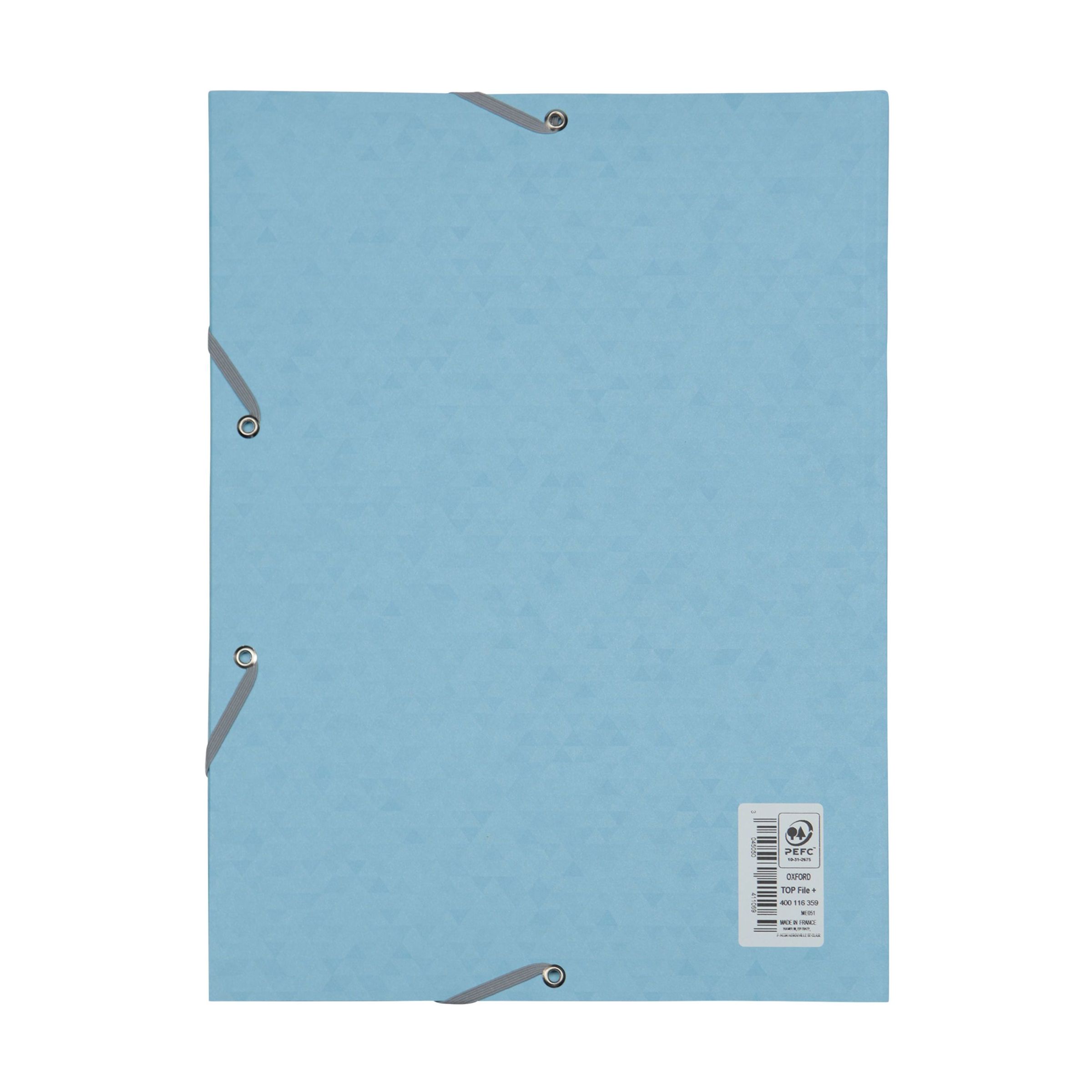 OXFORD TOP FILE+ Chemise à élastique A4 Bleu pastel