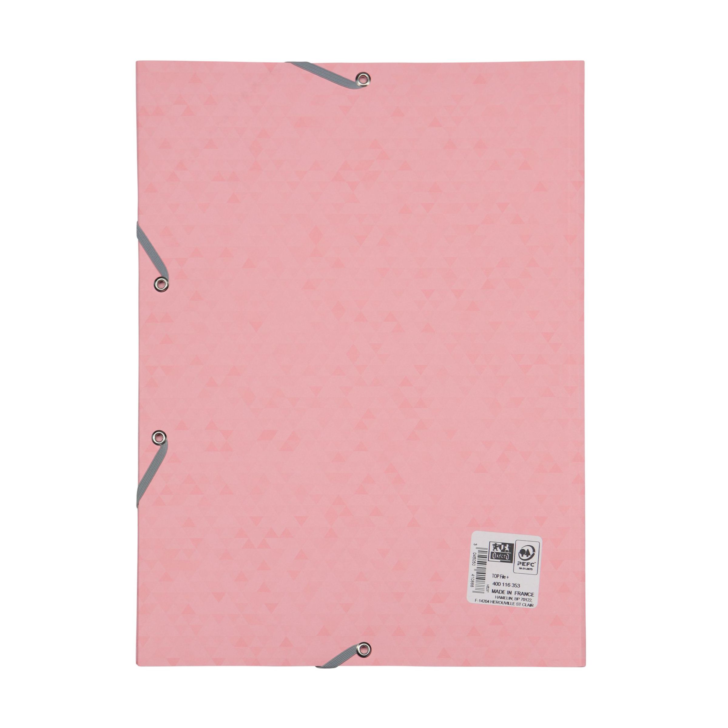 OXFORD TOP FILE+ Chemise à élastique A4 Rose pastel