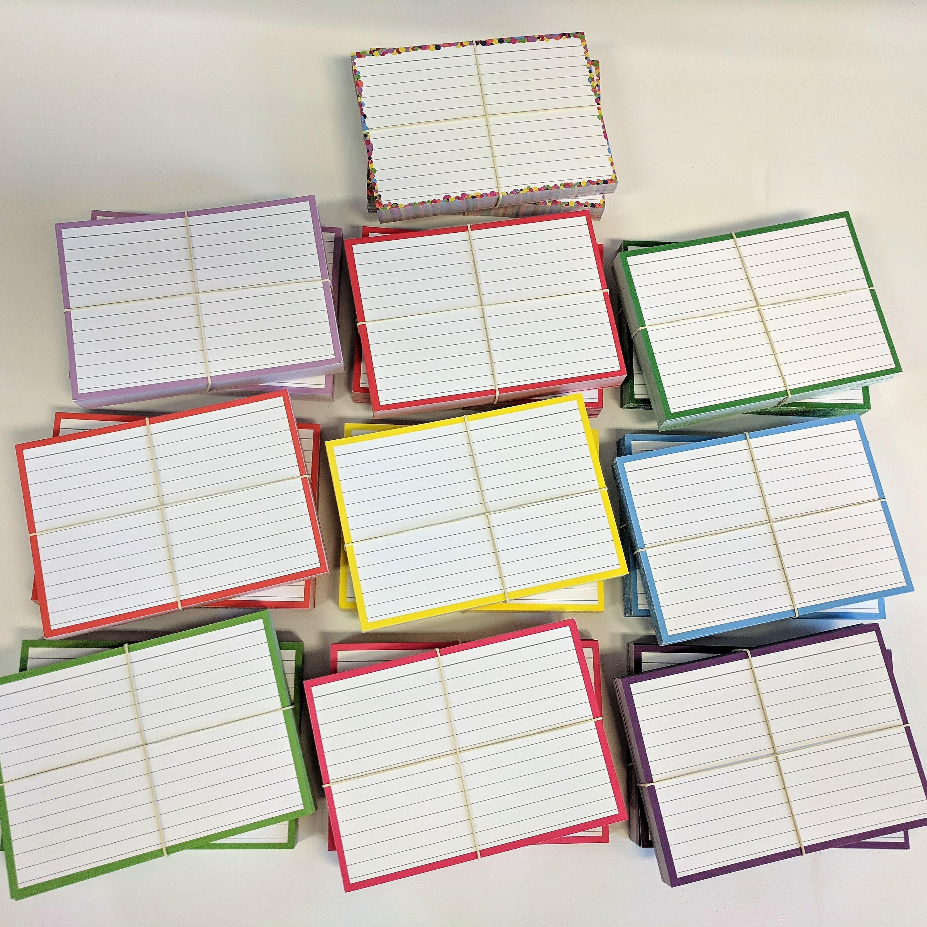 Kit MY COLOR de 1000 Flashcards Leitner A6 - Confetti Campus