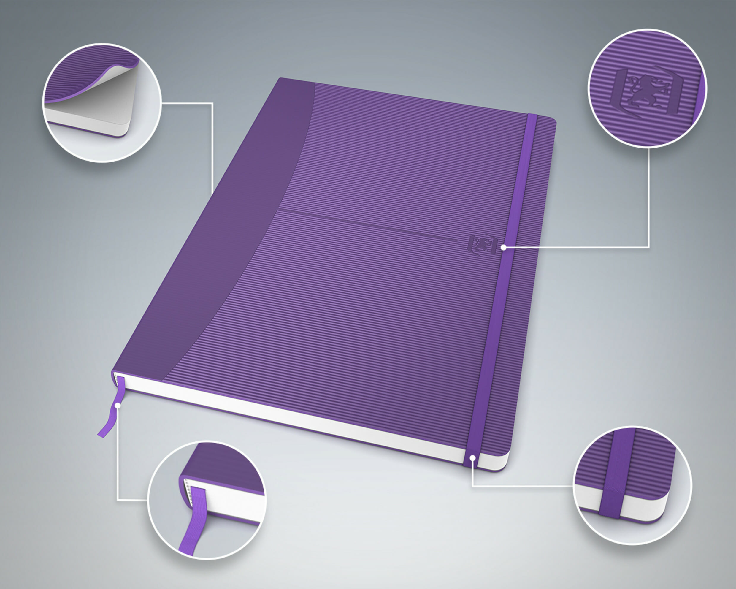 OXFORD Signature Cahier A5 brochure souple 160 pages ligné Violet