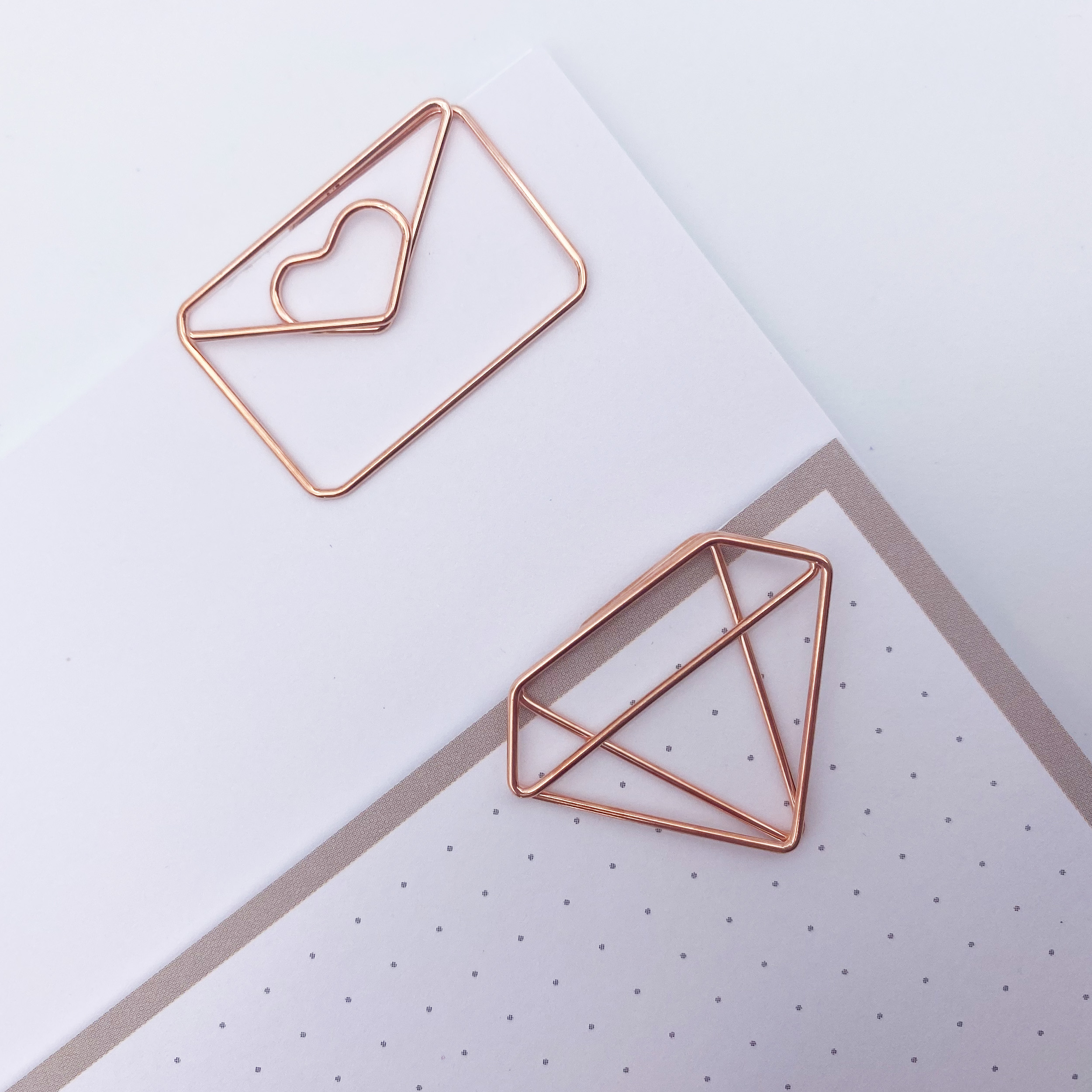 BRUNNEN 16 jolis trombones assortis Rose gold