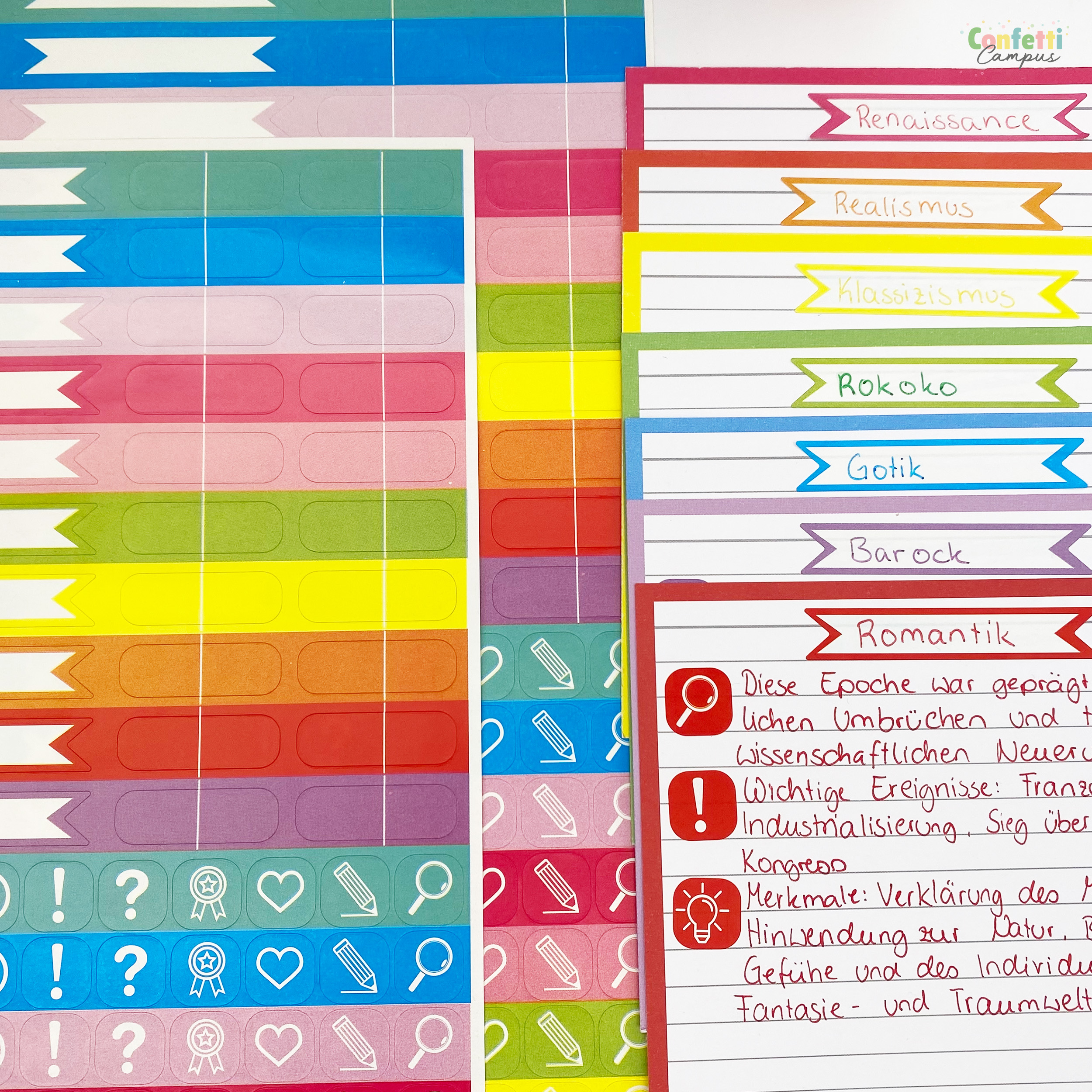 OXFORD 340 stickers autocollants pour customiser tes notes