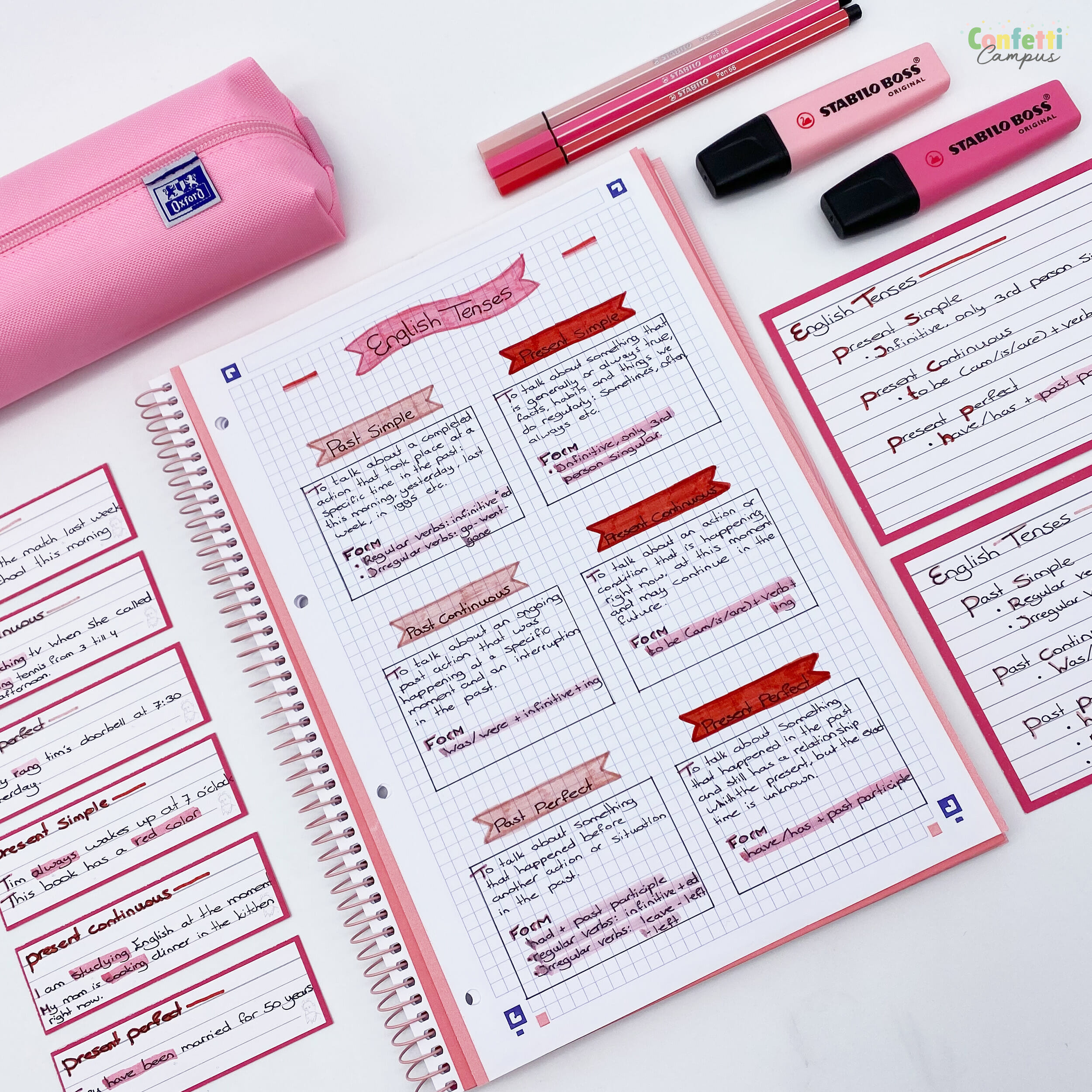 Kit Mes jolies notes de cours roses