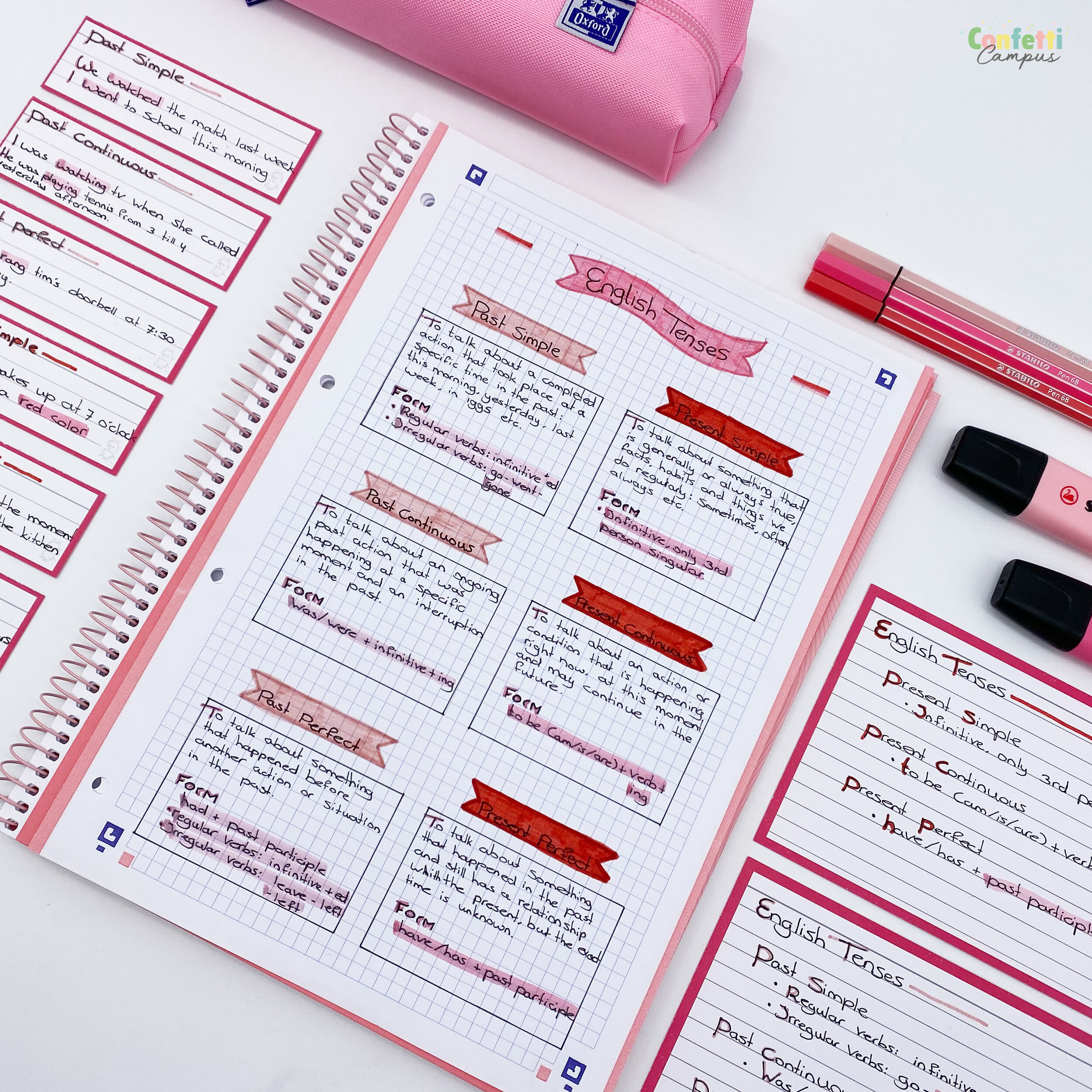 Kit Mes jolies notes de cours roses