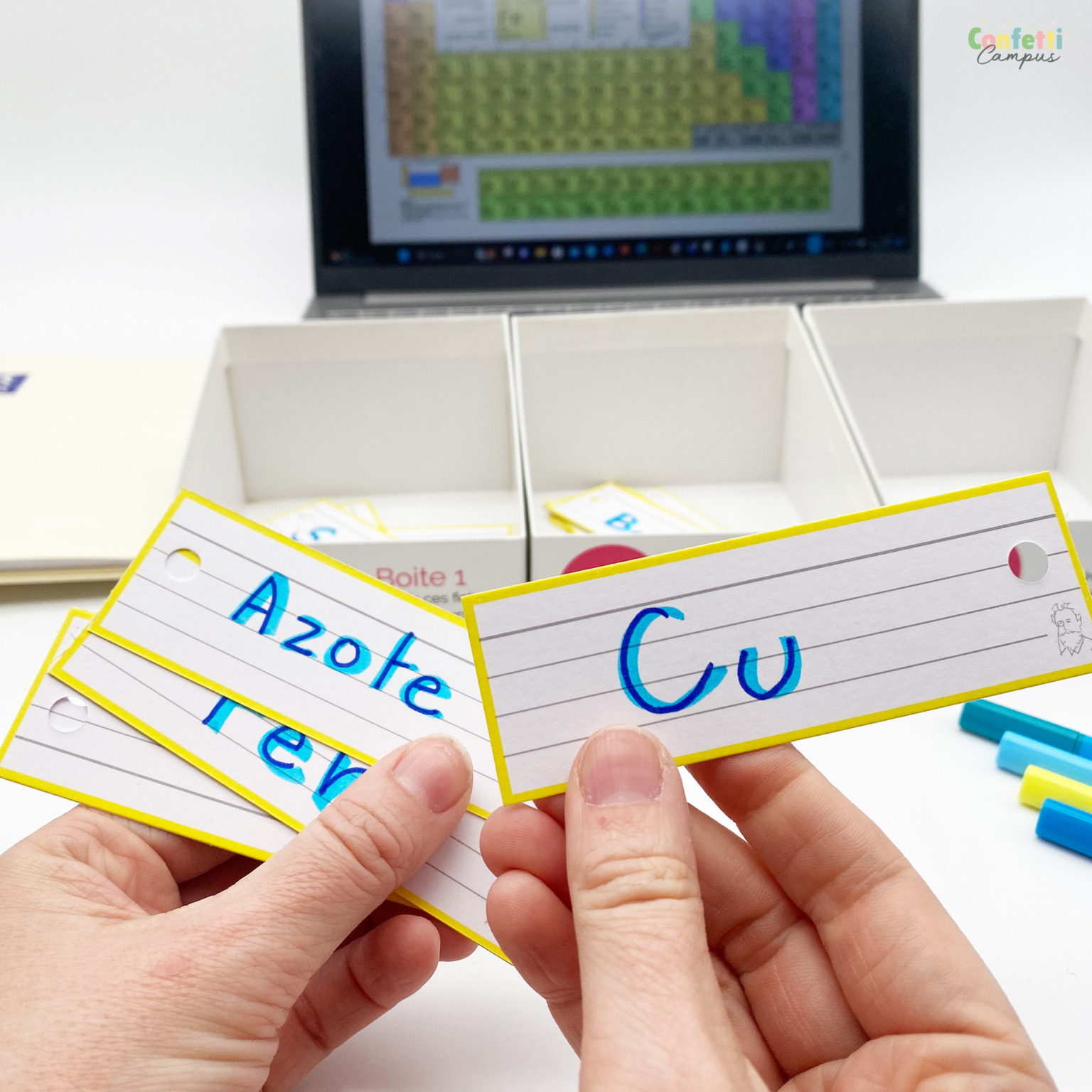 Flashcards vocabulaire ou cartes de mots (3,5x10,5 cm) - Confetti Campus