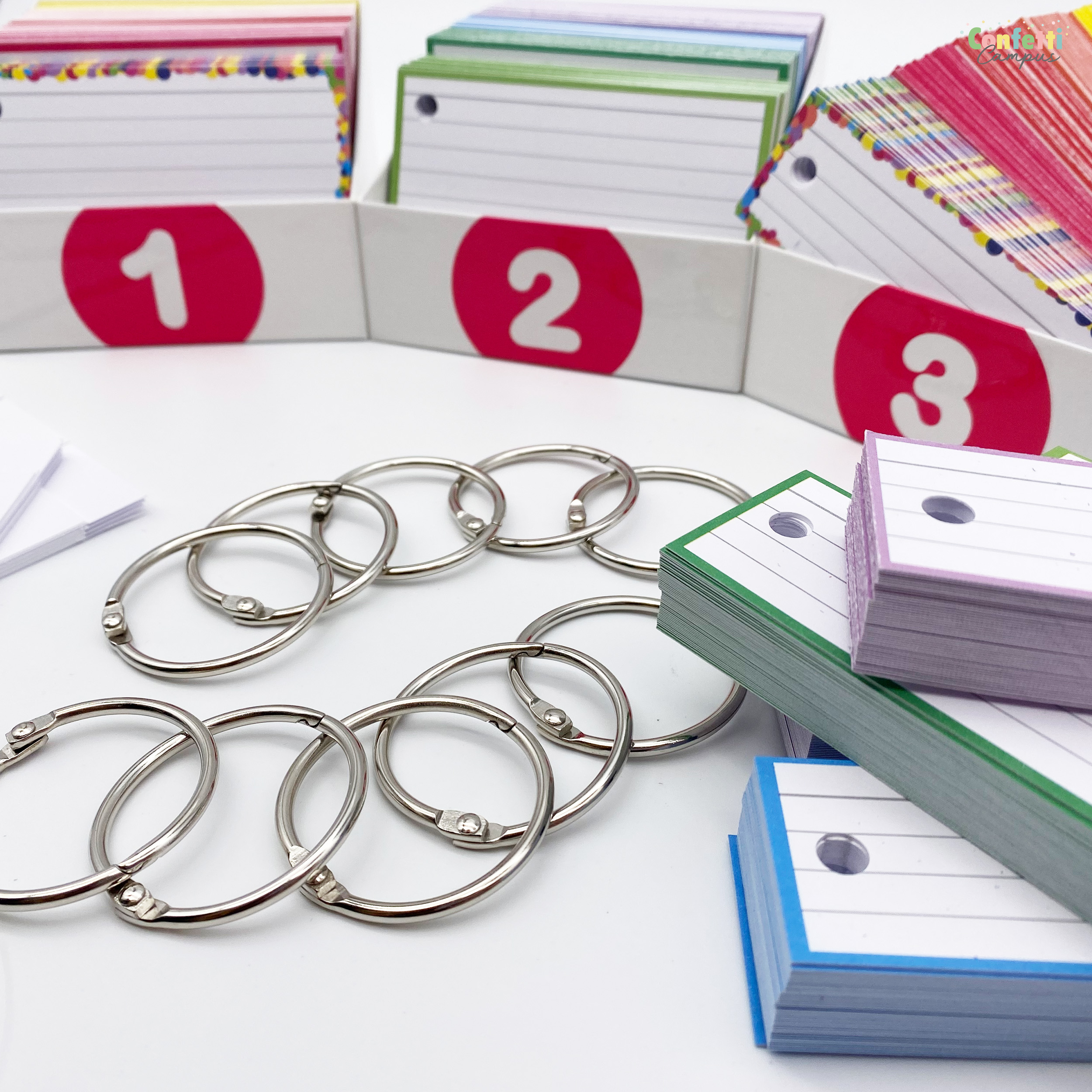 Kit EXAMS de 1000 Flashcards Leitner - Confetti Campus