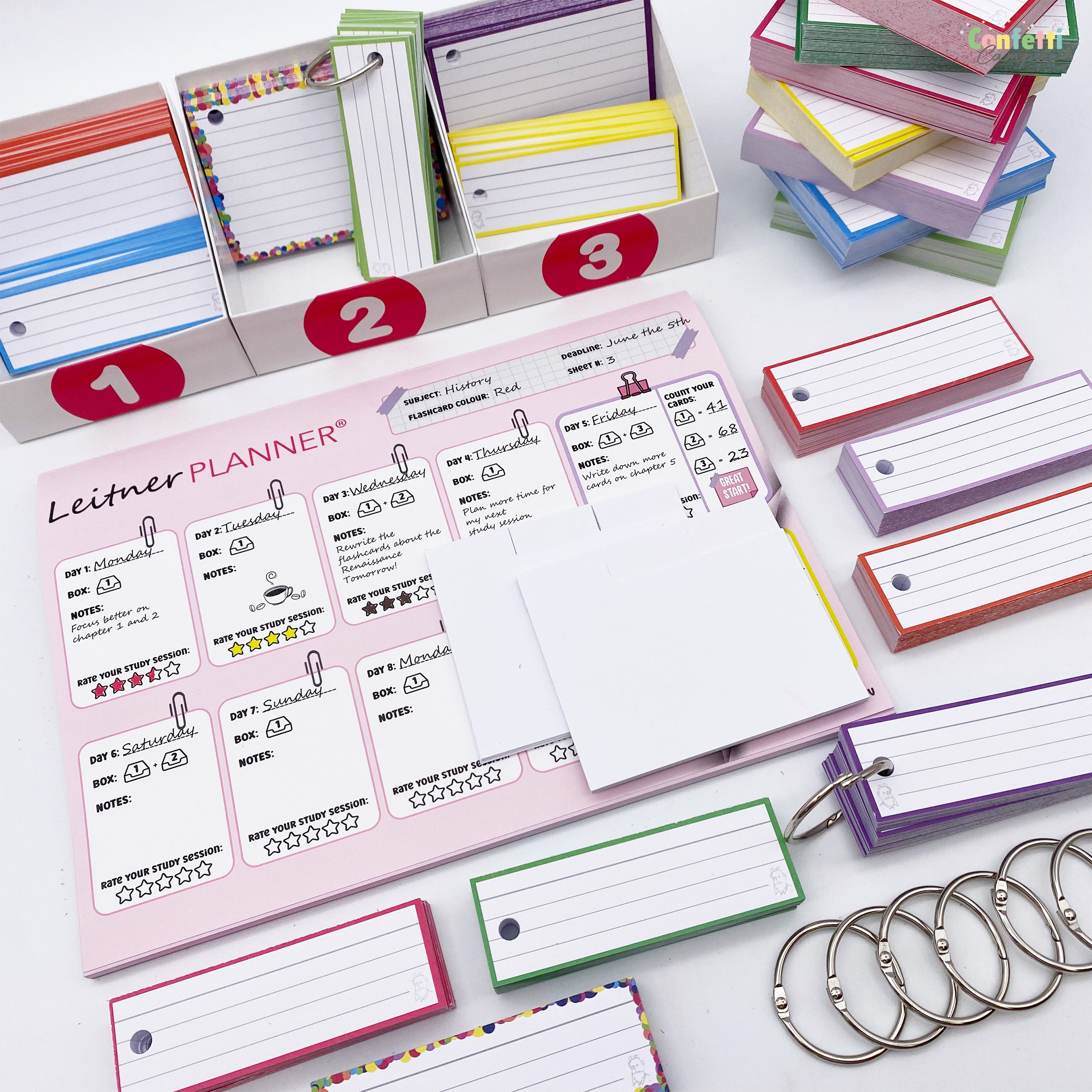 Kit EXAMS de 1000 Flashcards Leitner®