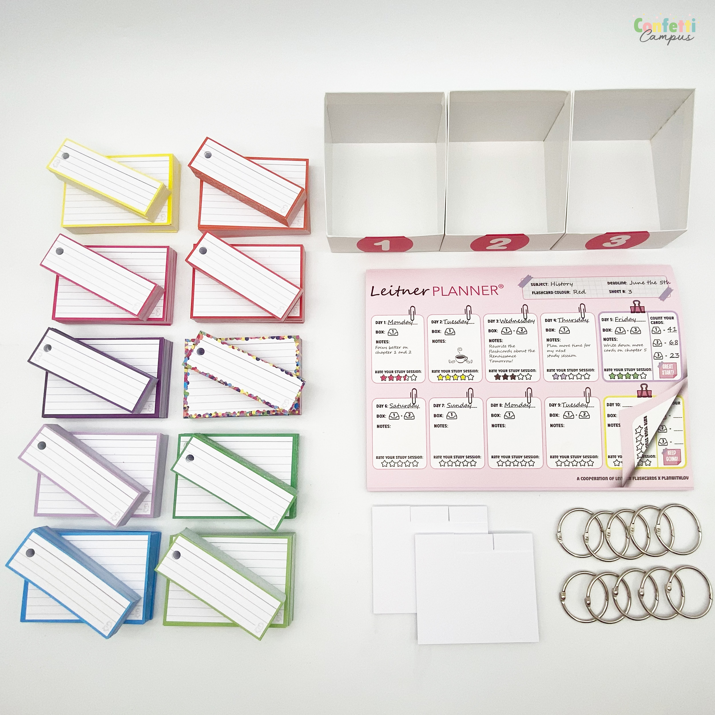 Kit EXAMS de 1000 Flashcards Leitner®