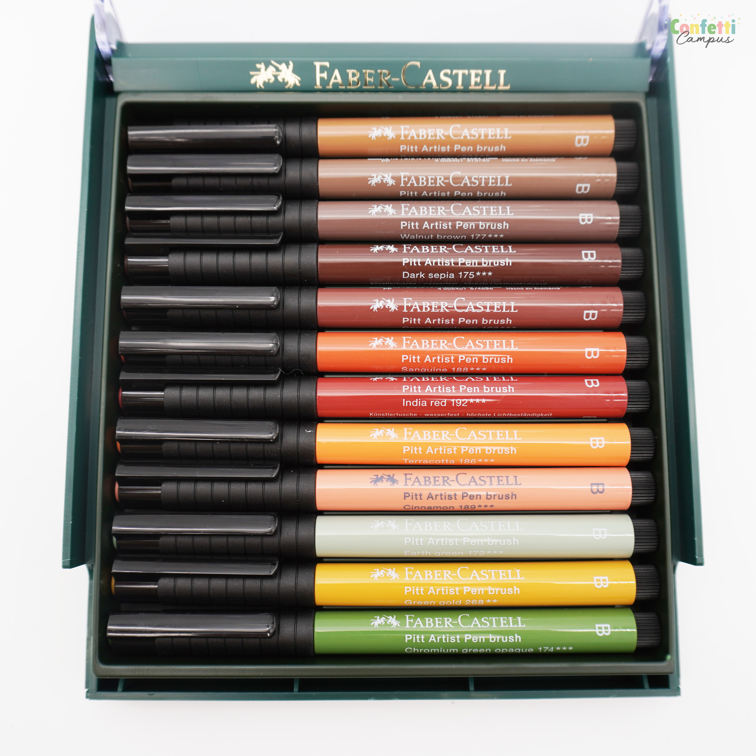 FABER CASTELL Pitt Artist Kit Brush Lettering 12 feutres pinceau ...