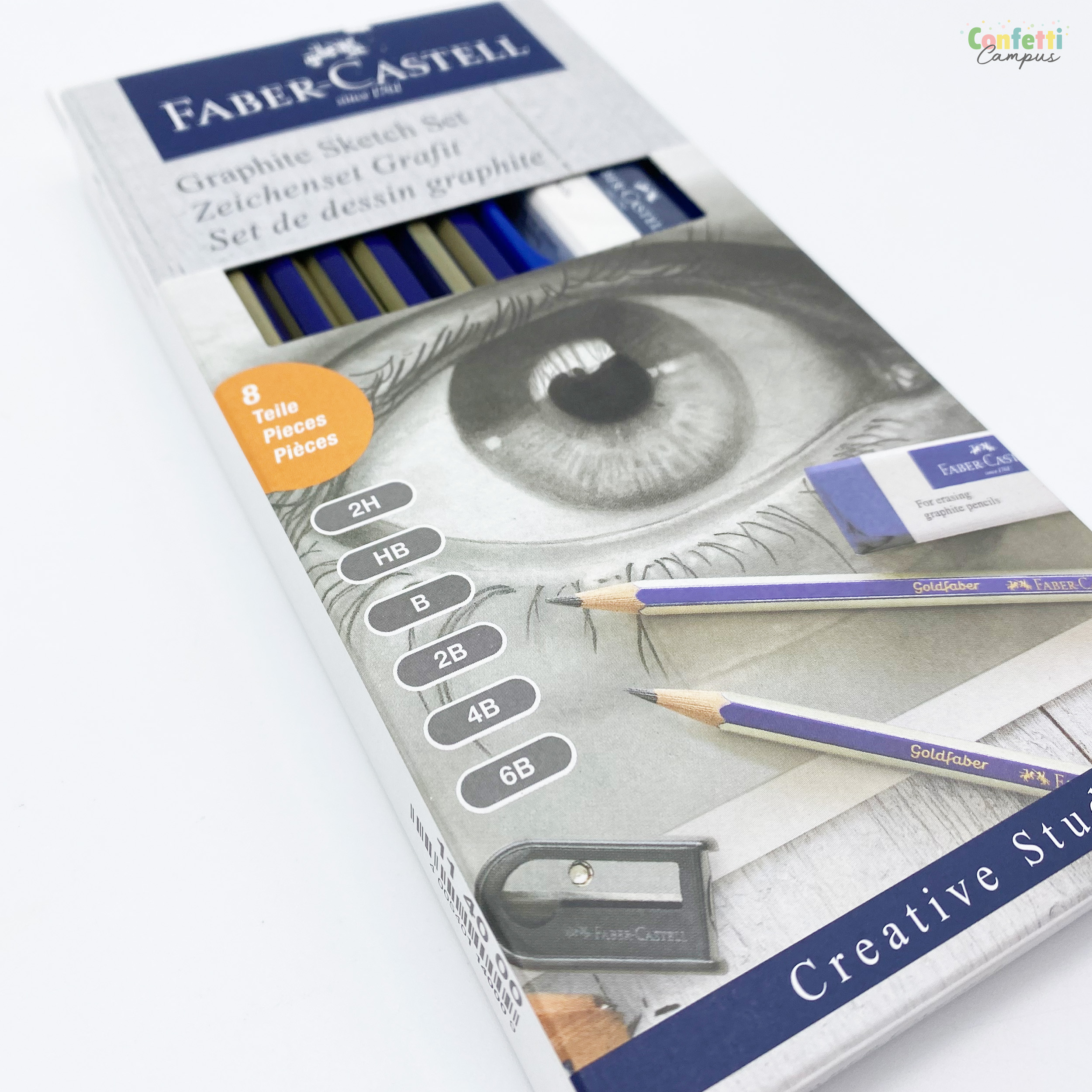 FABER CASTELL Kit dessin au crayon 8 pieces