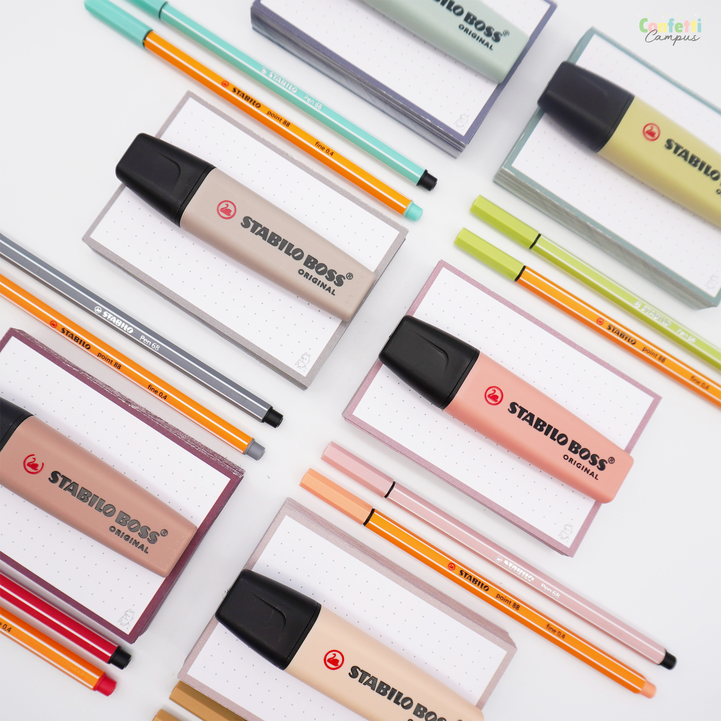 PACK Stabilo NatureCOLORS et 300 Flashcards Leitner assorties