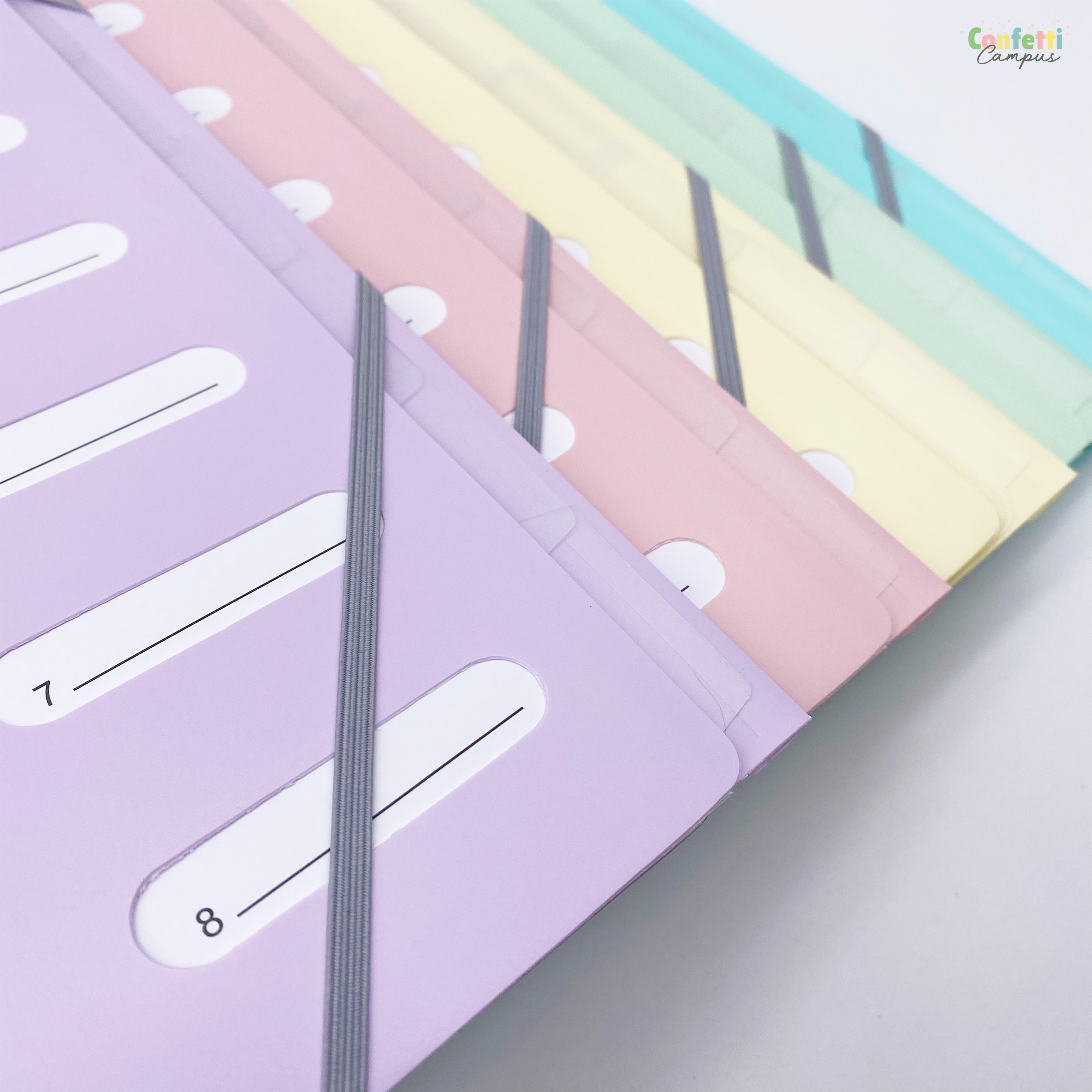 OXFORD SCHOOL LIFE Trieur A4 en plastique 8 positions pastel Rose