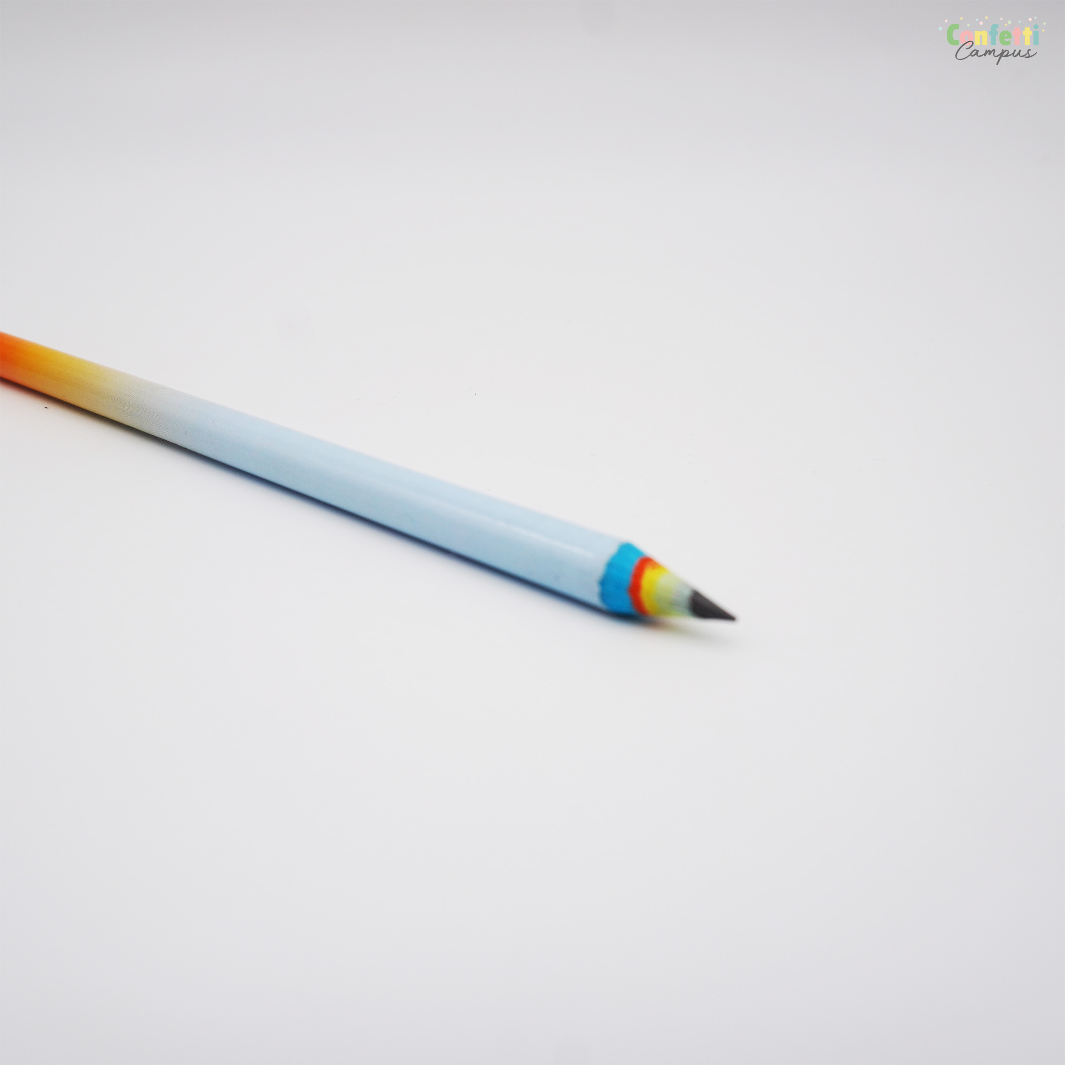 BRUNNEN Crayon à papier HB Rainbow embout gomme pastel multicolore ...