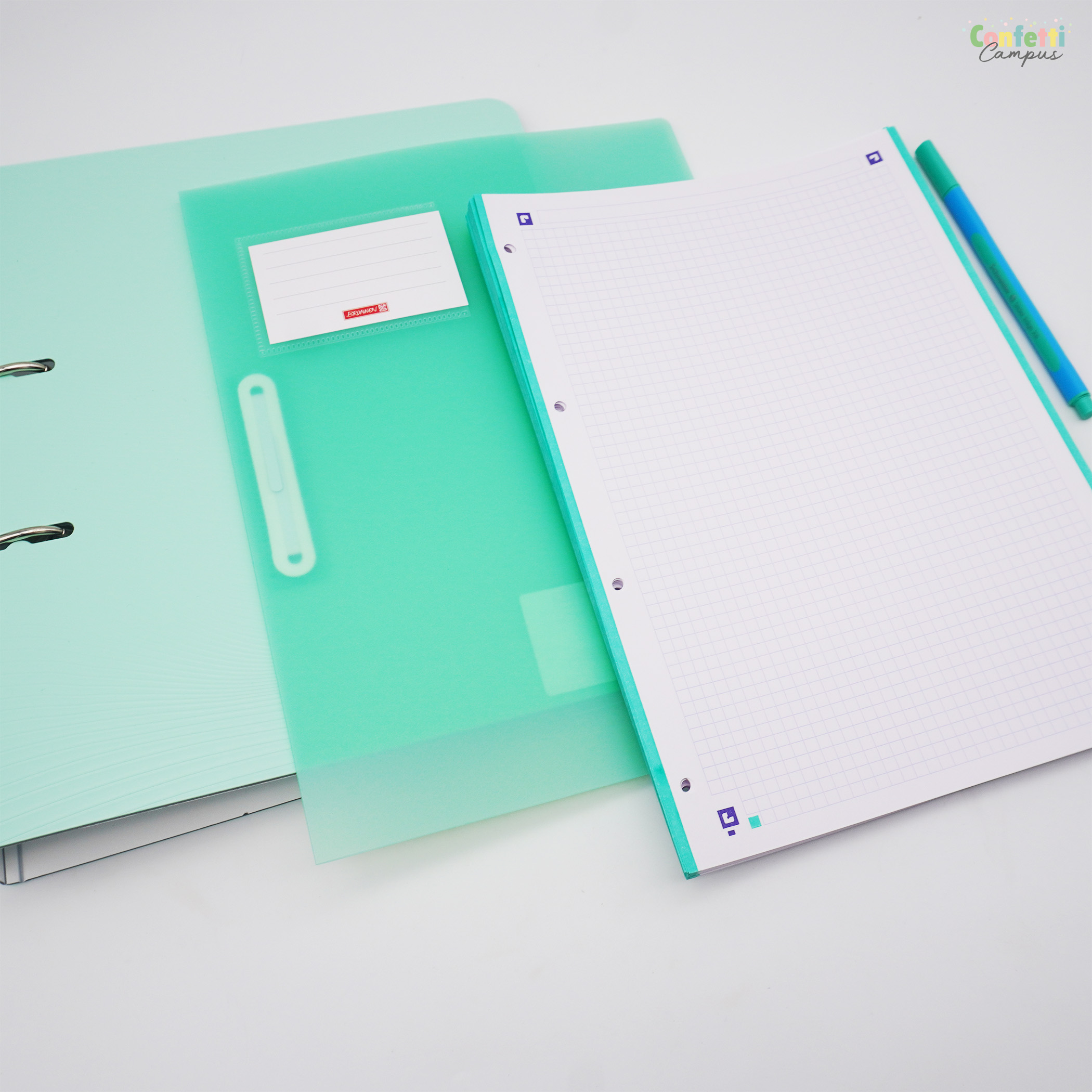 Mon organisation Skinny Note'N'File vert