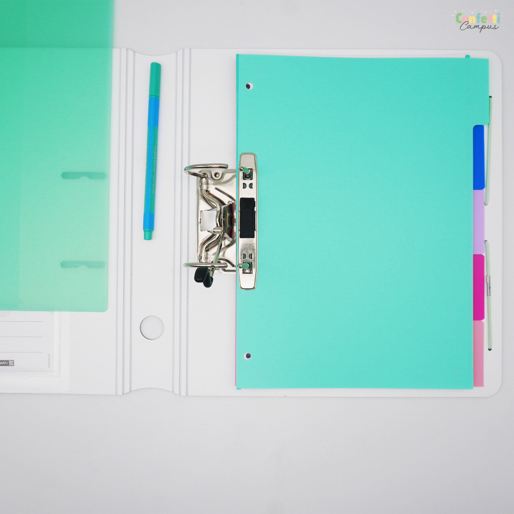 Mon organisation Skinny Note'N'File vert
