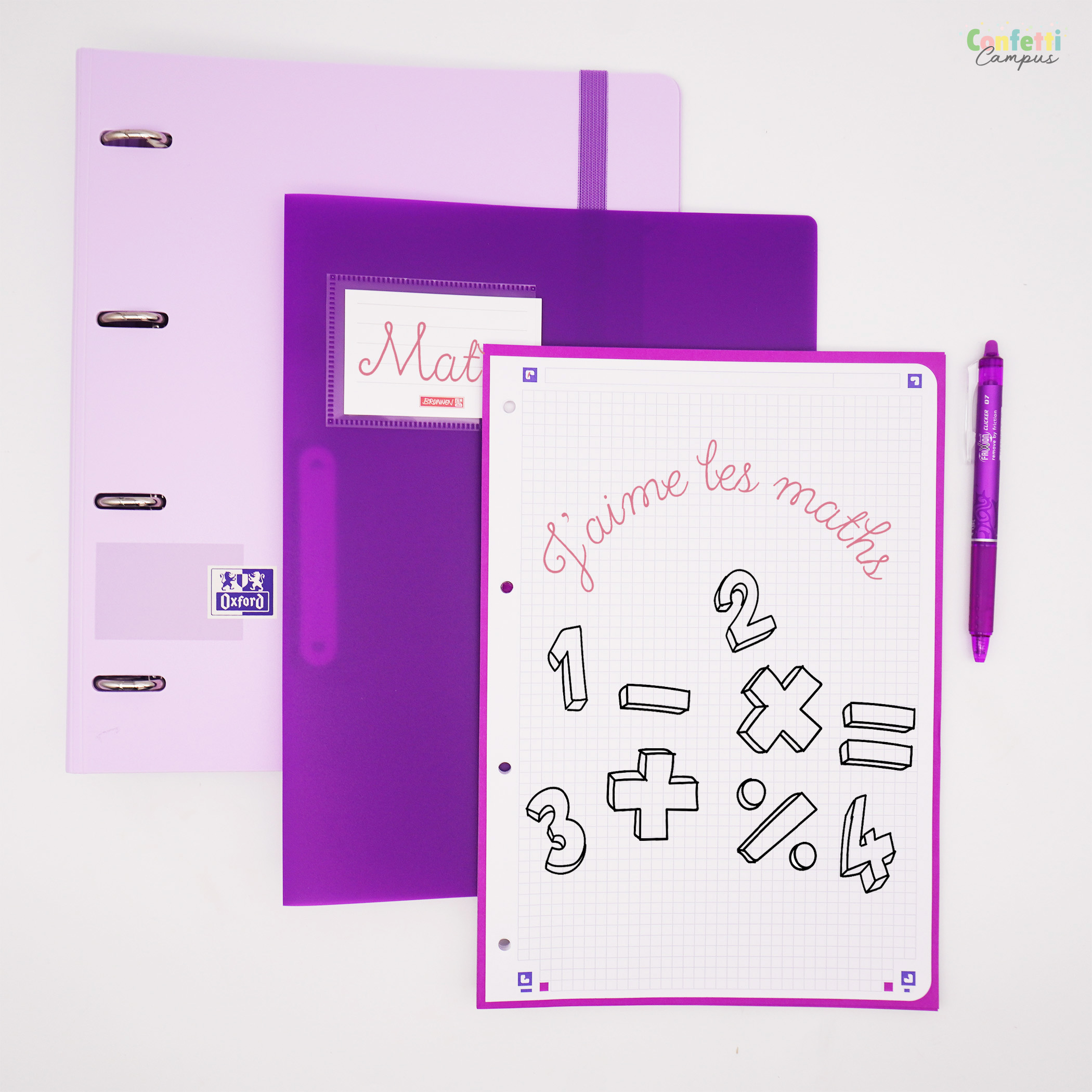 Mon organisation Skinny Note'N'File violet