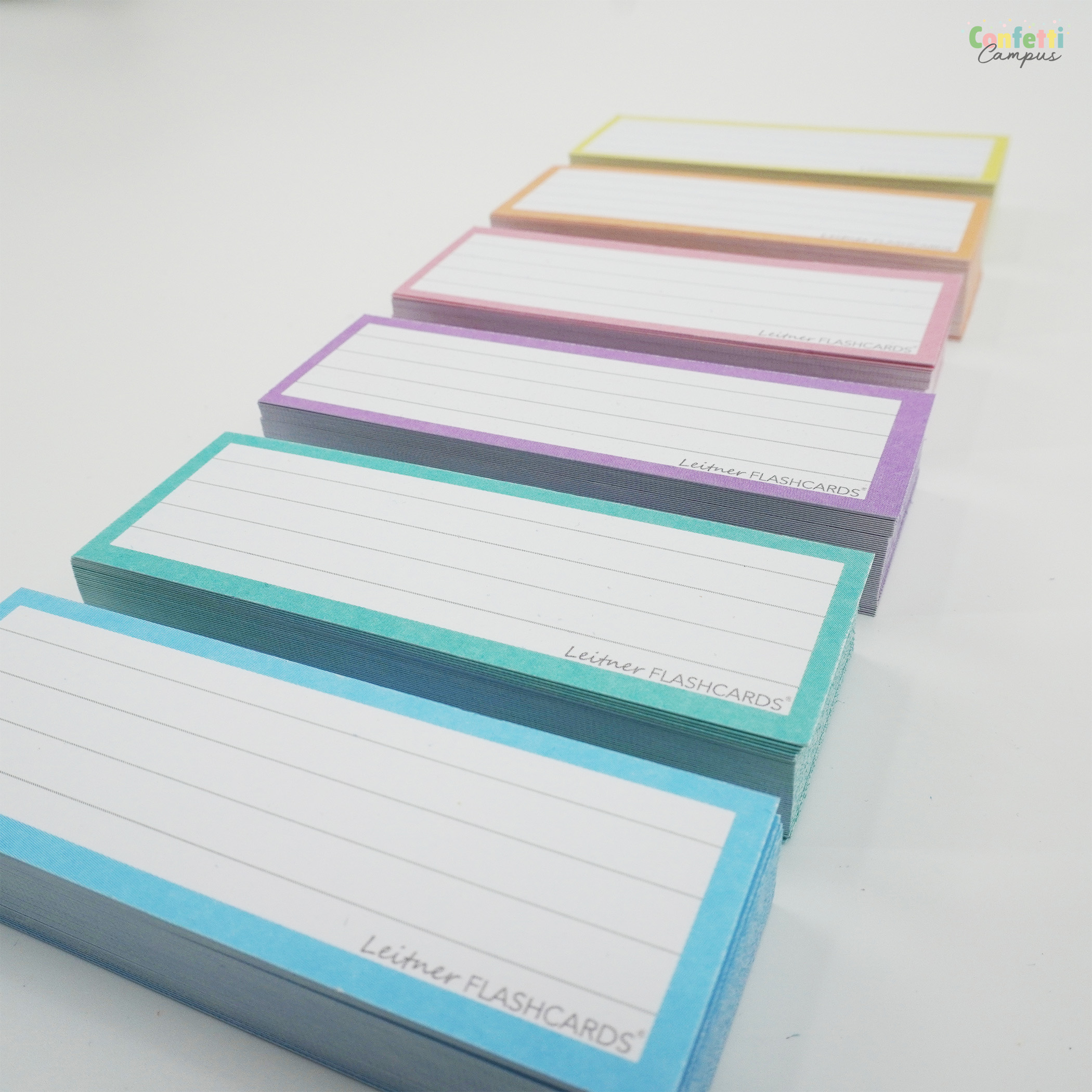 50 Flashcards Leitner Vocabulaire lignées cadre beige sable - Confetti ...