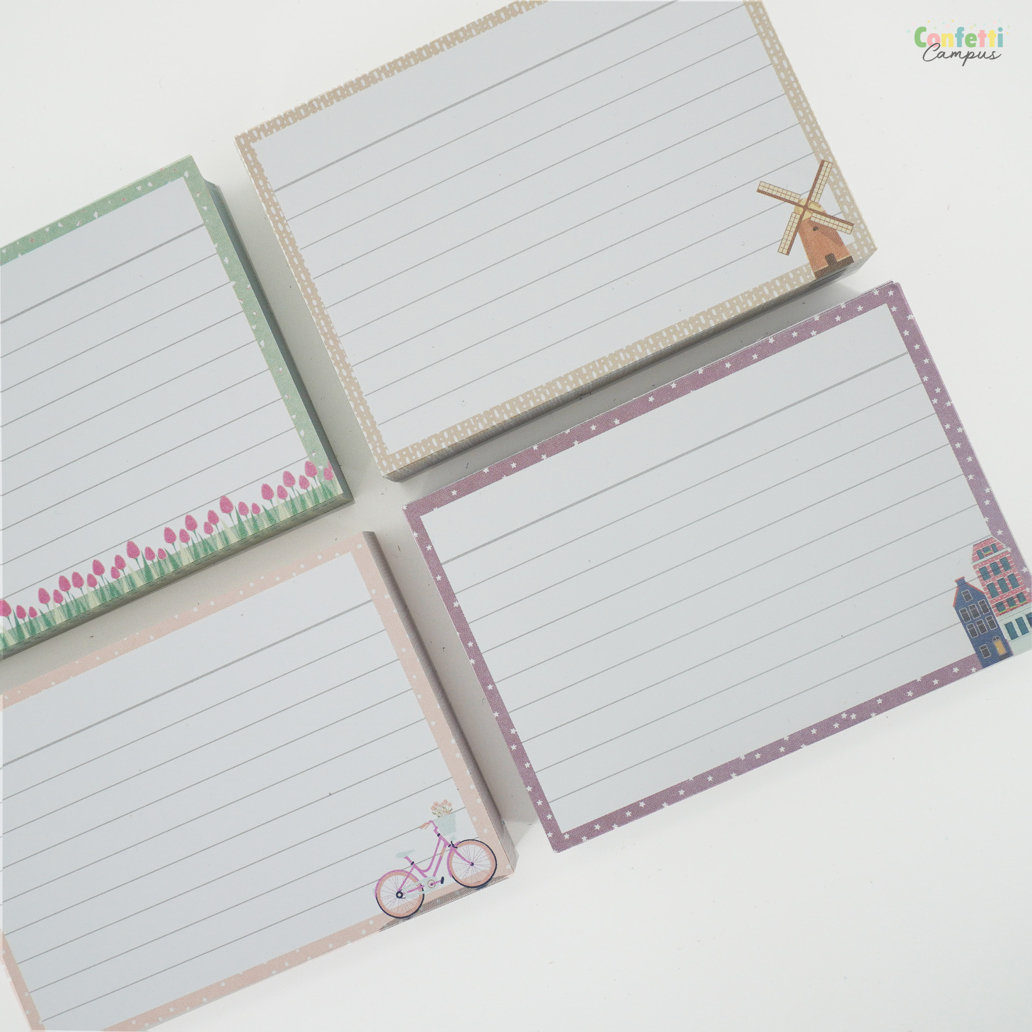 Confetti Campus - 50 Flashcards Leitner Dutch style A7 lignées cadre ...