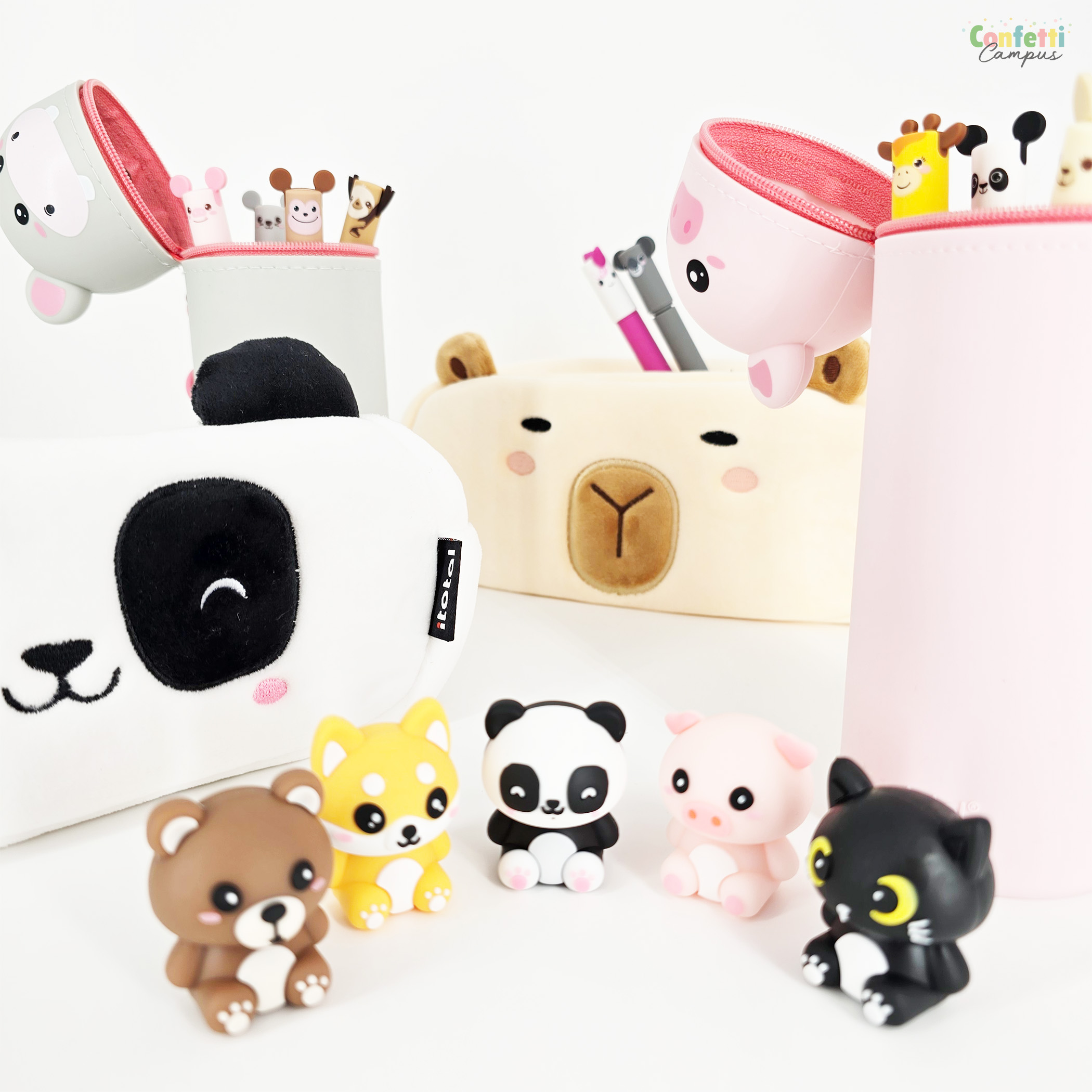 ITOTAL Trousse scolaire 2-en-1 extensible en silicone Hippopotame ...